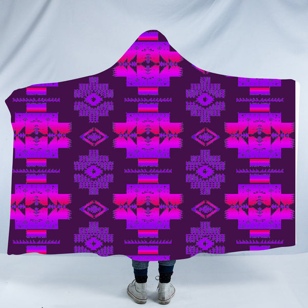 GB-NAT00720-15 Pattern Native American Design Hooded Blanket – Powwow Store