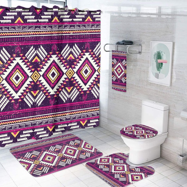 BS-00068 Pattern Native American Bathroom Set – Powwow Store