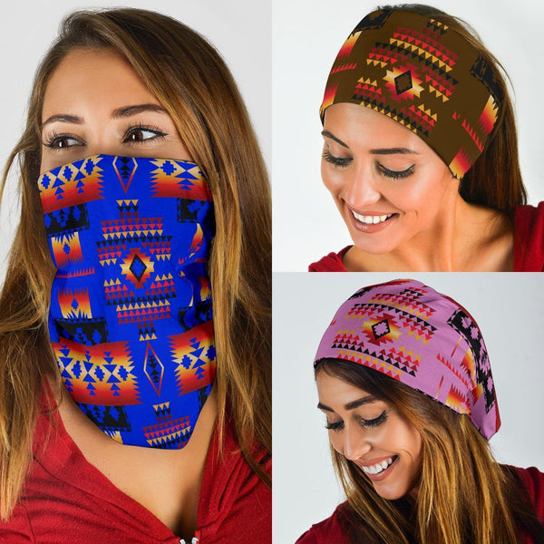 Brown Native Tribes Pattern Native American Native Bandana 3-Pack ...