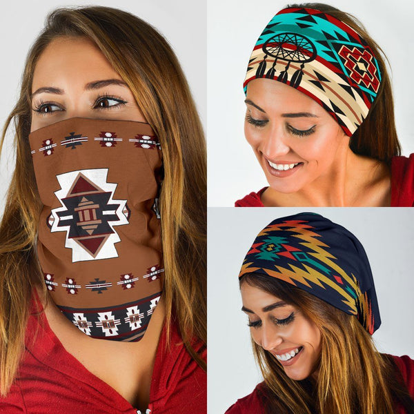 Native Southwest Tribes Native American Design Bandana 3-Pack – Powwow ...