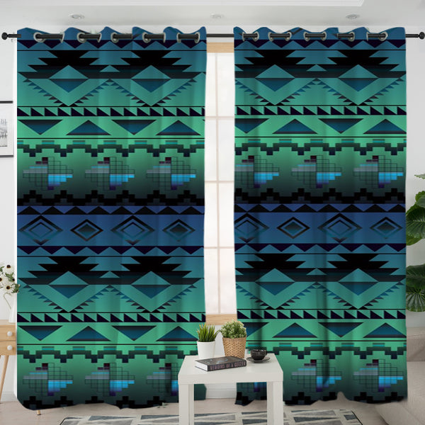 GB-NAT00601 Pattern Ethnic Native Living Room Curtain – Powwow Store