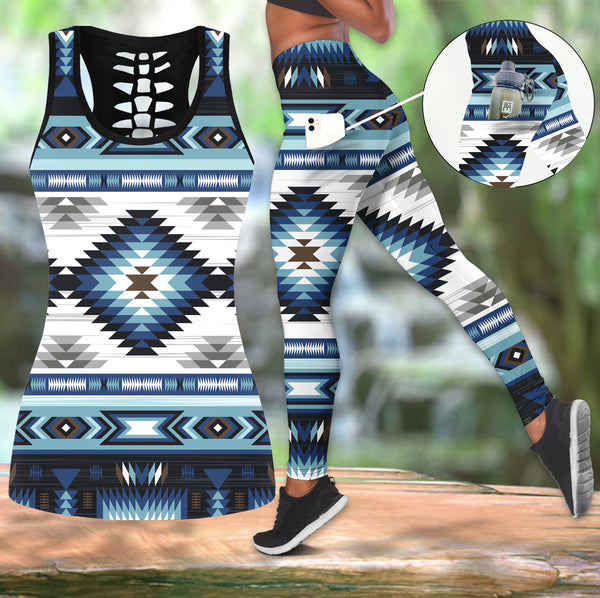 GB-NAT00528 Native Tribes Pattern Native Tank Top And Legging Pocket S ...