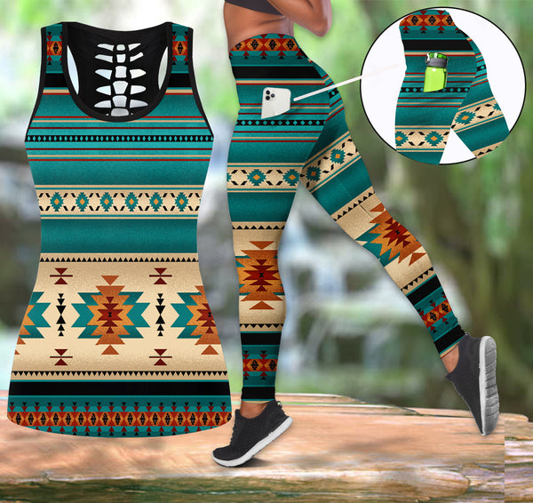 GB-NAT00559-04 Native Tribes Pattern Native Tank Top And Legging Pocke ...