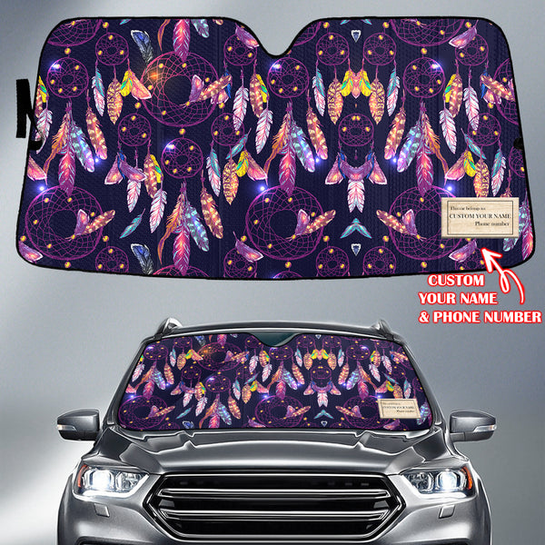 GB-NAT00256 Pattern Native American Custom Name Auto Sun Shades ...