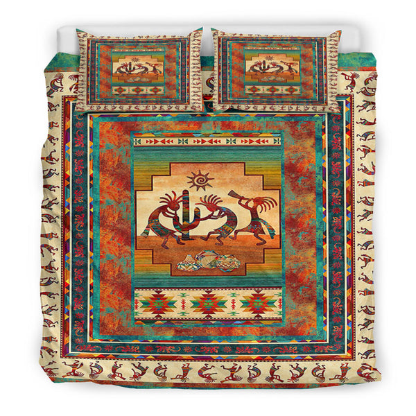 GB-NAT00054-BEDD01 Kokopelli Myth Native American Bedding Set – Powwow ...