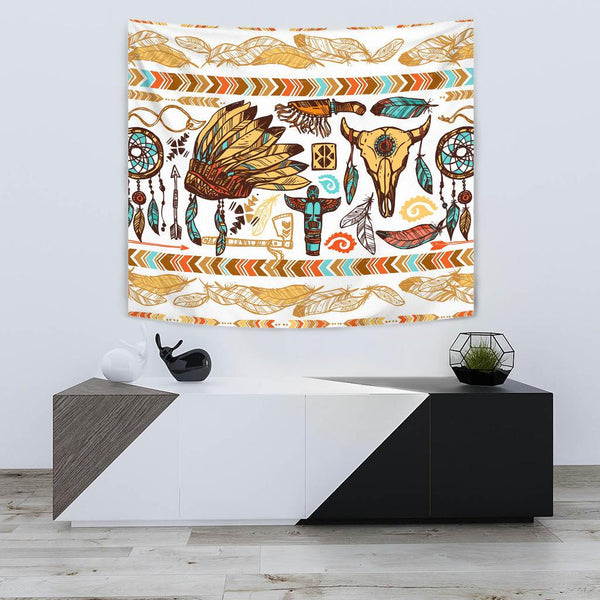 Native American Indians Symbol Tapestry – Powwow Store