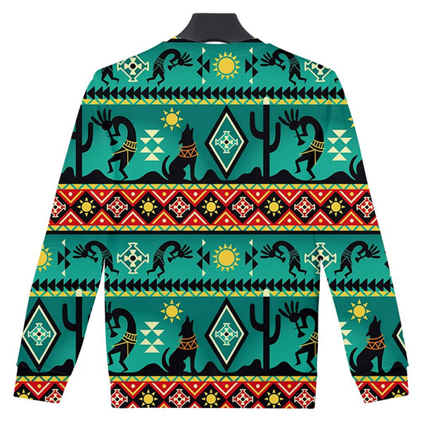 Kokopelli Myth Green Native American 3D Sweatshirt – Powwow Store