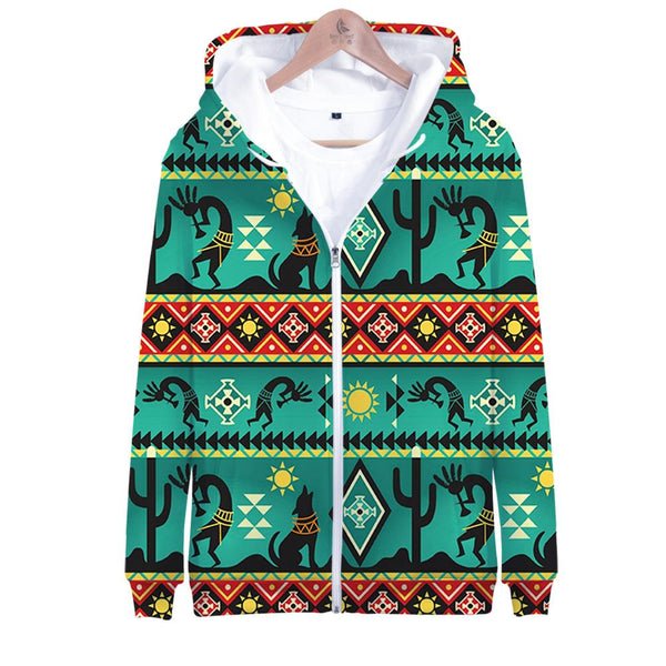 Kokopelli Myth Green Native American All Over Hoodie – Powwow Store