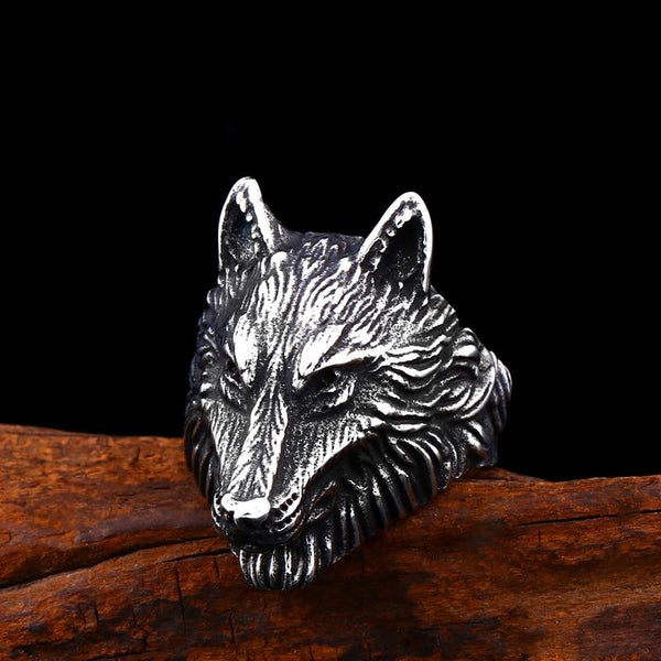Native Wolf Head Native American Ring – Powwow Store