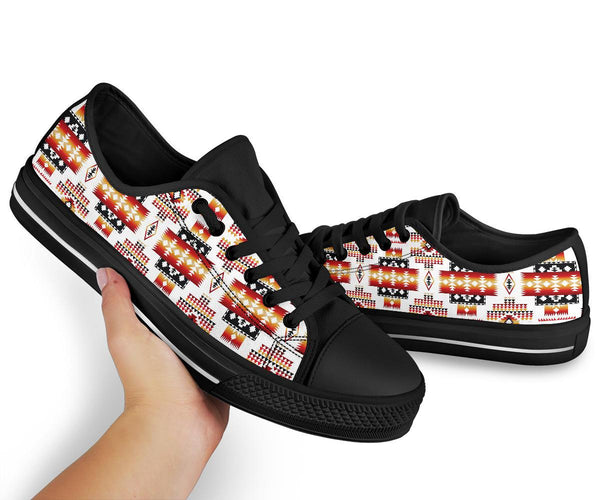 White Native Tribes Native American Low Tops Shoes – Powwow Store
