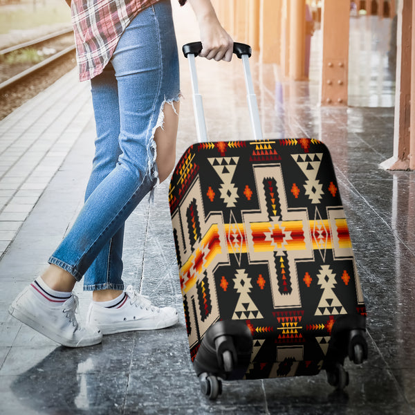 GB-NAT00062-01 Black Tribe Design Native American Luggage Covers ...