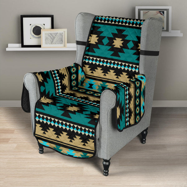 GB-NAT00509 Green Ethnic Aztec Pattern 23 Chair Sofa Protector – Powwow ...