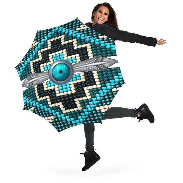 Mandala Blue Native American Umbrella – Powwow Store