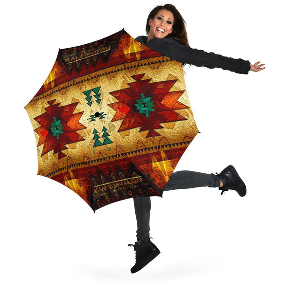 United Tribes Brown Design Native American Umbrella – Powwow Store