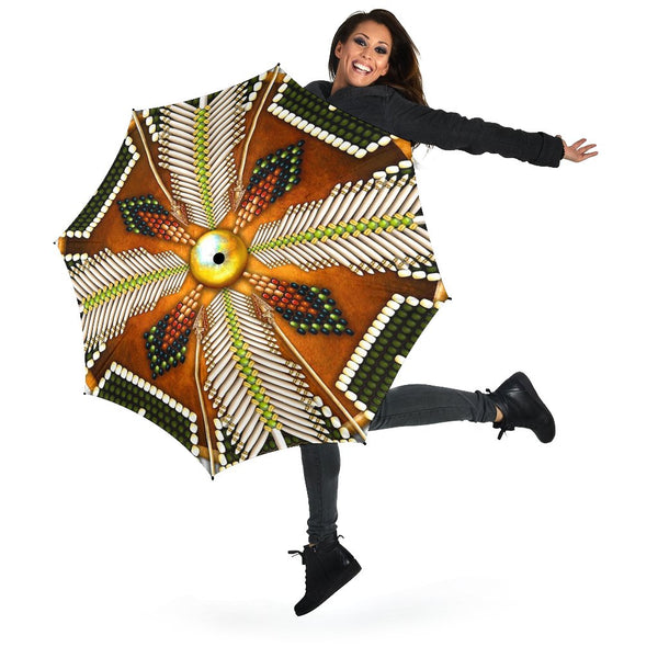 Mandala Brown Arts Native American Umbrella – Powwow Store