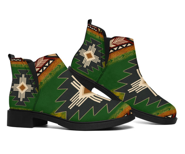 Indigenous Design Green Native American Fashion Boots – Powwow Store