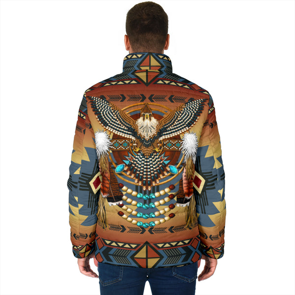 GB-NAT00057-02 Southwest Blue Men's Padded Jacket – Powwow Store