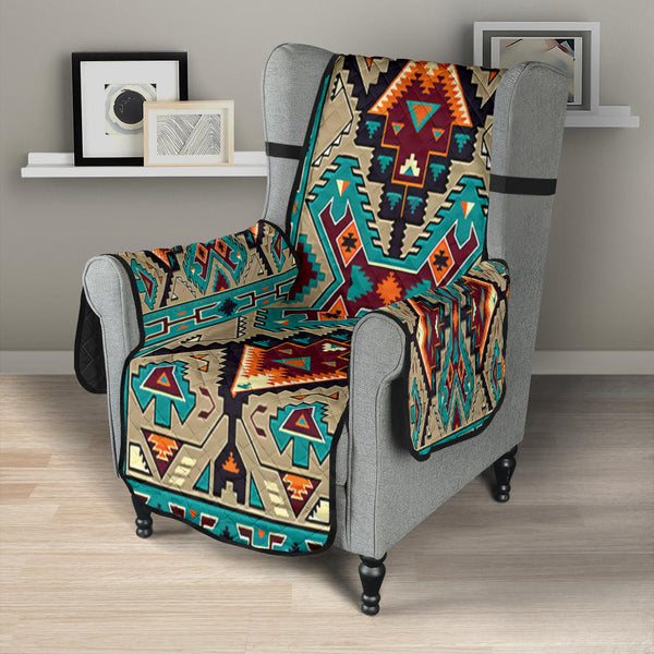 Tribe Blue Pattern Native American 23" Chair Sofa Protector – Powwow Store