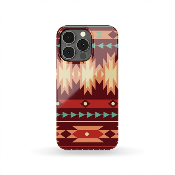 GB-NAT00510 Red Ethnic Pattern Phone Case – Powwow Store