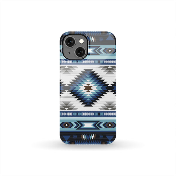 GB-NAT00528 Blue Colors Tribal Pattern Native Phone Case – Powwow Store
