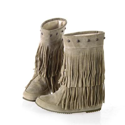 Layer Fringe Tassels Boots Native American Style – Powwow Store